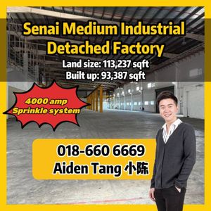 Senai Detached Factory Medium Industrial for Rental @RM175,000 By AIDEN ...