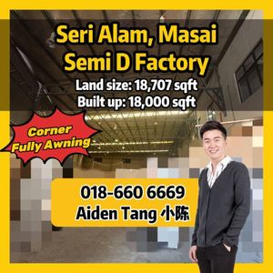 Seri Alam Semi D Factory Corner Lot for Rental @RM23,000 By AIDEN TANG ...