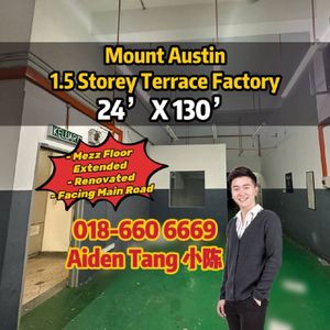 Mount Austin 1.5 Storey Terrace Factory Facing Mainroad for Rental @RM5 ...