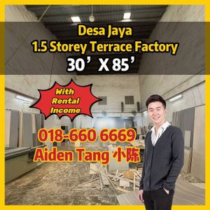 Desa Jaya 1.5 Storey Terrace Factory for Sale @RM1,380,000 By AIDEN ...