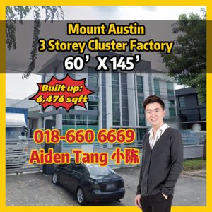 Mount Austin 3 Storey Cluster Factory for Rental @RM11,000 By AIDEN ...