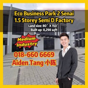 Eco Business Park 2 Semi D Factory Senai Airport City for Sale @RM3 ...