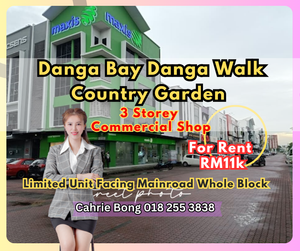 Danga Bay Danga Walk @ Country Garden, 3 Storey Commercial Shop Lot ...