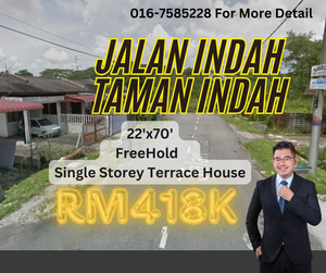 Single Storey Terrace House@Jalan Indah,Taman Indah,Johor Bahru for ...