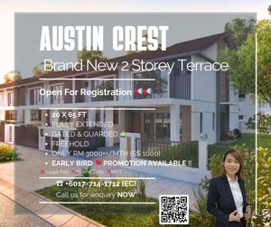 Crest Austin at Mount Austin Double Storey Terrace House Open For ...