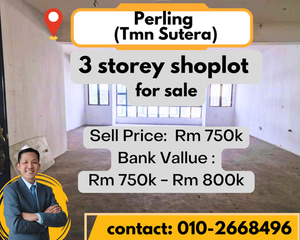 𝐉𝐚𝐥𝐚𝐧 𝐒𝐮𝐭𝐞𝐫𝐚 𝐌𝐞𝐫𝐚𝐡 @ 𝐏𝐞𝐫𝐥𝐢𝐧𝐠 (𝐓𝐚𝐦𝐚𝐧 𝐒𝐮𝐭𝐞𝐫𝐚) 3 Storey Shoplot for Sale ...