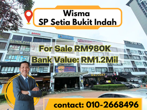 Bukit Indah Wisma SP setia Ground Floor Shop For Sale for Sale @RM980 ...