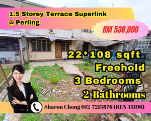 Terrace House Superlink Layout For Sale at Taman Perling Johor for Sale ...