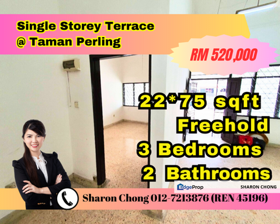 Taman Perling Single Storey Terrace House for sale for Sale @RM520,000 ...