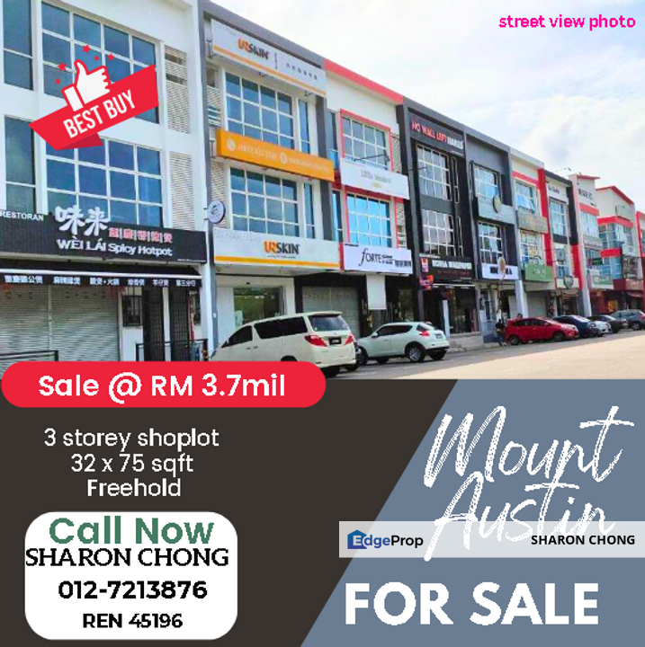 3 Storey Endlot Shoplot 32ft for sale at Mount Austin Johor for Sale ...