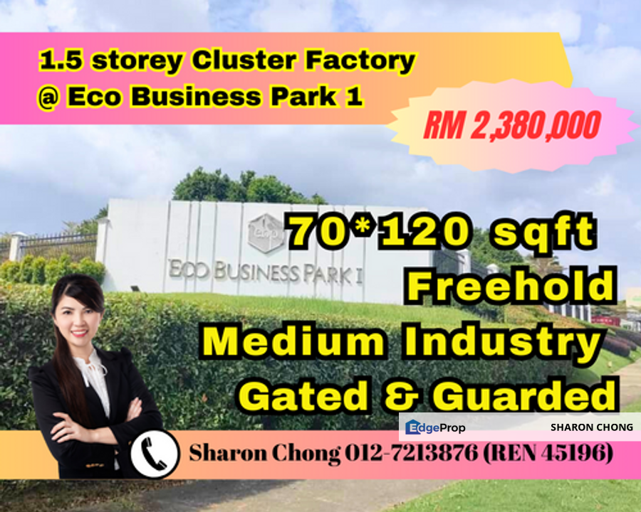 Cluster Factory for sale at Eco Business Park 1 Dato Onn Kempas for ...
