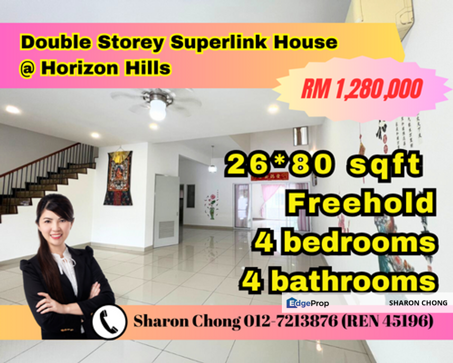 Double Storey Superlink house for sale at Horizon Hills The Hills for ...