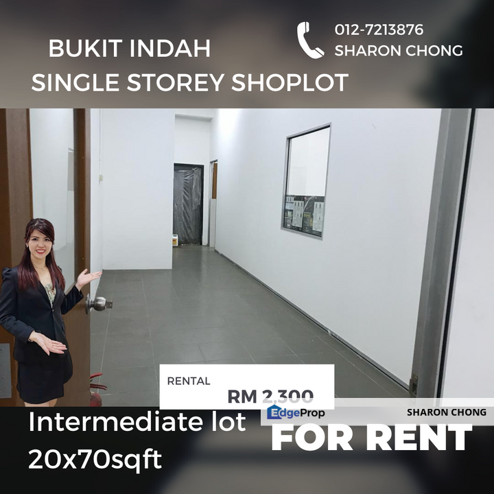 Single Storey Shop Lot for rent at Bukit Indah Johor for Rental @RM2 ...