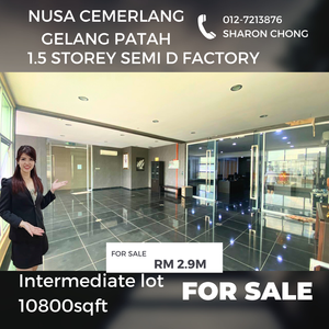 Semi D Medium Industrial for sale at Nusa Cemerlang Industrial Park Gelang Patah for Sale @RM2 ...