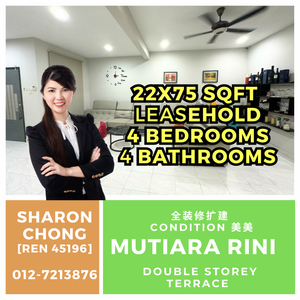 Taman Mutiara Rini Double Storey Terrace House for Sale for Sale @RM739 ...
