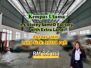 Kempas Utama 1.5 Storey Semi D Factory for Sale @RM3,500,000 By NICOLE ...
