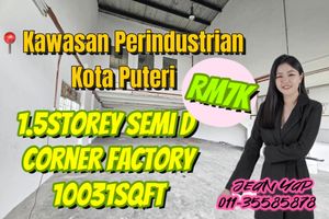 Masai Kota Puteri Corner 1.5 storey factory for Rental @RM7,000 By JEAN ...