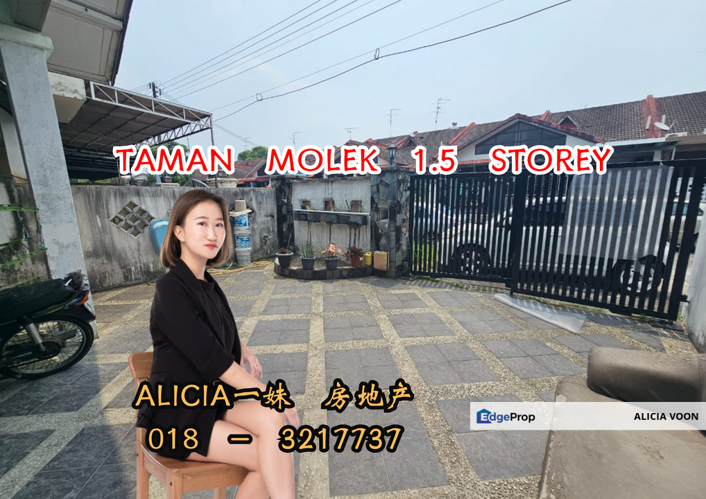 Taman Molek 1.5 Storey Terrace House for Sale @RM528,000 By ALICIA VOON ...