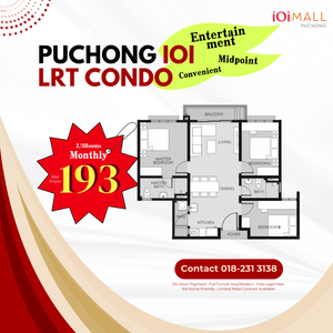2025 New IOI Residence 80meter only direct link to IOI MALL+LRT Puchong ...