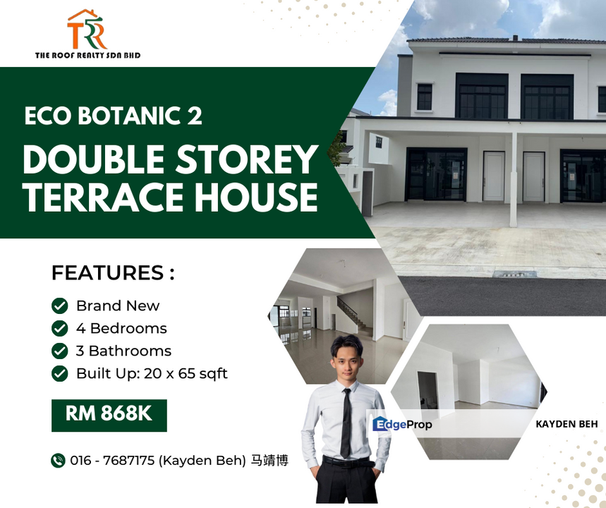 Eco Botanic 2 Double Storey Terrace for Sale @RM868,000 By KAYDEN BEH ...