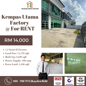 Kempas Utama Industrial Park Johor Bahru Johor for Rental @RM14,000 By ...