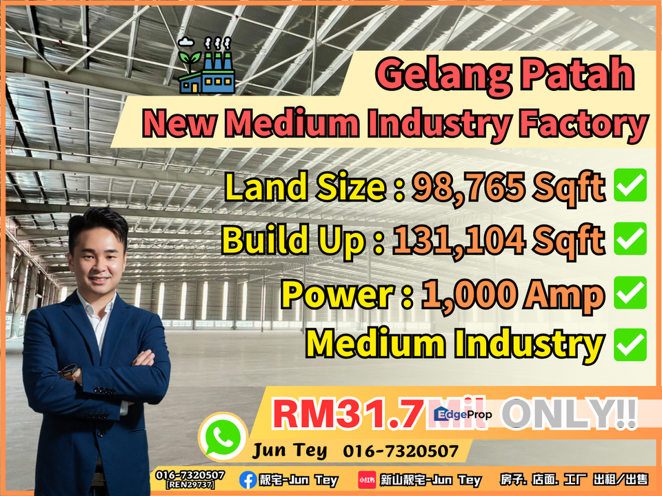 Gelang Patah Nusajaya Silc 3 Acre Medium Industry Factory For Sale ...