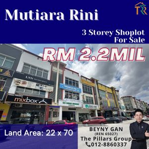 (Jalan Mutiara 1/9, Taman Mutiara Rini) 3 Storey Shop Lot for Sale @RM2 ...