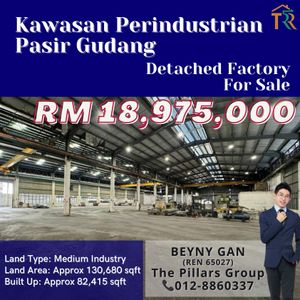 Kawasan Perindustrian Pasir Gudang Detached Factory for Sale @RM18 ...