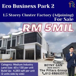 (Eco Business Park 2) 1.5 Storey Cluster Factory (Adjoining Unit) for ...
