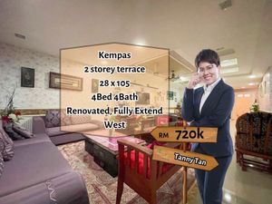 Fully Furnished Double Storey Terrace Kemaps 28 x 105 Fully Renovated Extended for Sale @RM720 ...