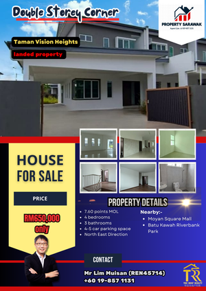 Double Storey Corner at Taman Vision Heights in Batu Kawa for Sale for ...