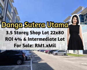 Pusat Perdagangan Danga Utama, Skudai, Johor, 3.5 Storey Shop Lot 22x80 ...