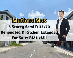 Taman Mutiara Mas, Skudai, Johor, 3 Storey Semi D 32x70, Fully ...