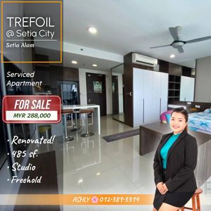 FULLY Reno 🌸 Serviced Apartment for SALE | TREFOIL @ Setia City, Setia ...