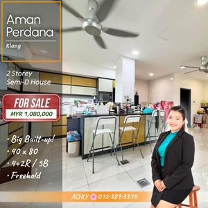 HUGE Built-up 🌸 2 Storey Semi-D for SALE | Aman Perdana, Klang for Sale @RM1,080,000 By ASHLY ...