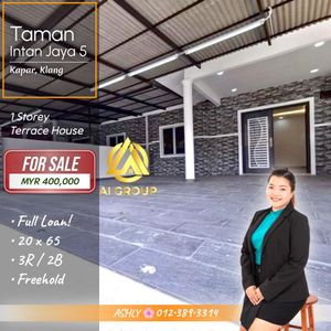 FULL Loan + Reno 🌸 Single Storey Terrace House for SALE | Taman Intan Jaya 5 (Raja Nala), Kapar ...