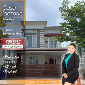 RENOVATED 🌸 2 Storey Bungalow House for SALE | Casa Idaman, Setia Alam ...