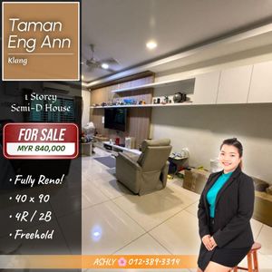 RARE Unit 🌟 Single Storey Semi-D House for SALE | Taman Eng Ann, Klang ...