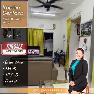BELOW Market 🌟 Impian Sentosa Apartment for SALE | Taman Sentosa, Klang ...