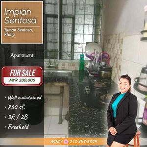 Ay314 BELOW Market Apartment for SALE | Impian Sentosa, Klang for Sale ...