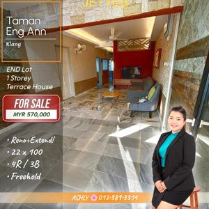 RENO + EXTEND 🌸 Endlot Single Storey Terrace House for SALE | Taman Eng ...