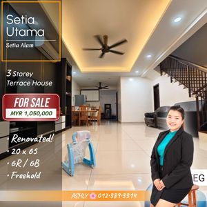 FULLY Renovated 🌸 3 Storey Terraced House for SALE │ Setia Utama, Setia ...
