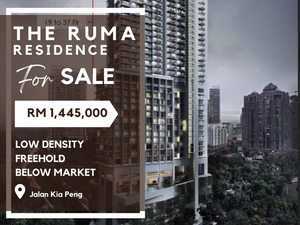 Ready Move In The Ruma Residence at KLCC for Sale for Sale @RM1,445,000 ...