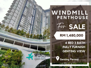 Penthouse Unit Windmill Upon Hill Residence Fully Furnish at Genting ...