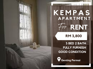 Fully Furnish Kempas Apartment 1200sf at Genting Highland for Sale for ...
