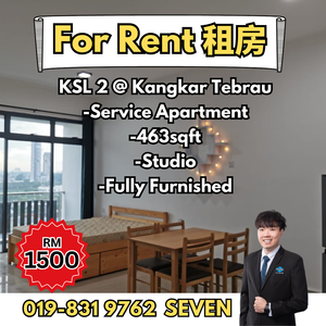KSL Residences 2 @ Kangkar Tebrau Near CIQ Studio with Fully Furnished ...