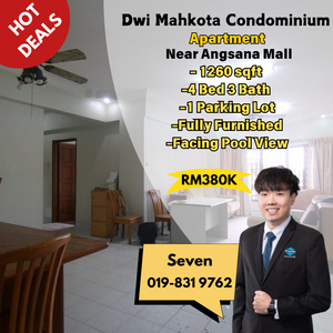 Dwi Mahkota Condominium Near Angsana Mall Taman Bukit Alif 4 Bed 3 Bath ...