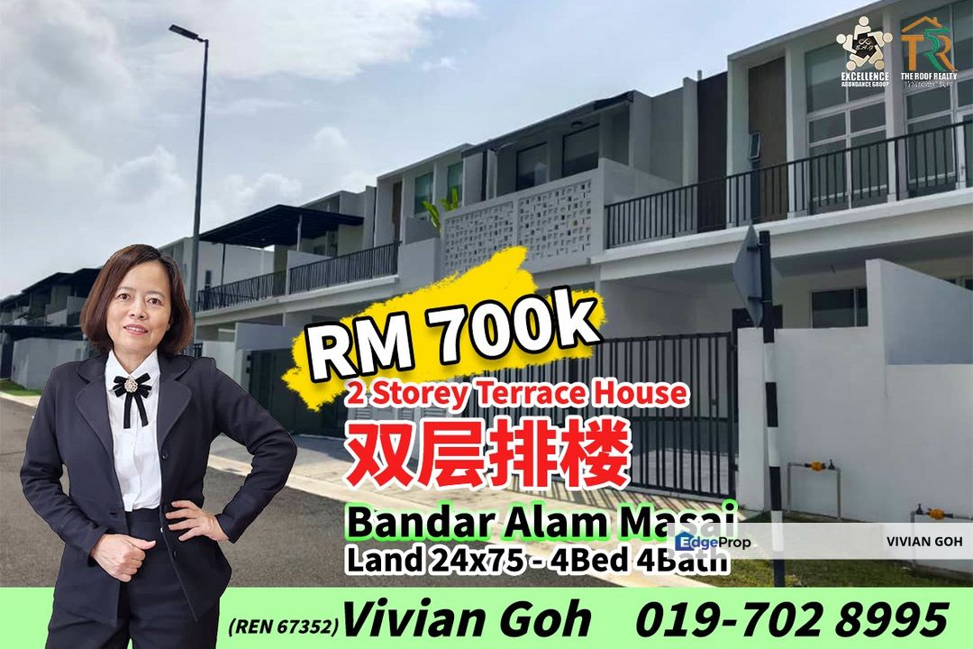 Bandar Alam Masai - 2 Storey Terrace House For Sale for Sale @RM700,000 ...