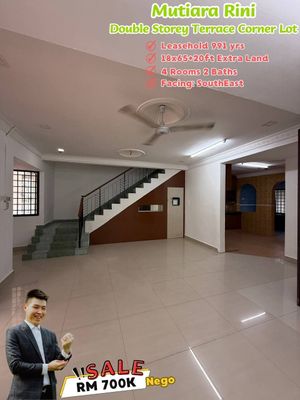 Mutiara Rini Double Storey Terrace House Corner Lot For Sale for Sale ...