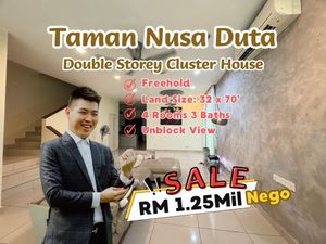 Taman Nusa Duta Double Storey Cluster House For Sale for Sale @RM1 ...